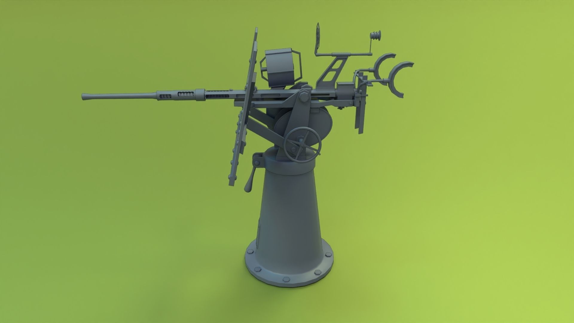 3D model Oerlikon 20mm AA gun VR / AR / low-poly | CGTrader