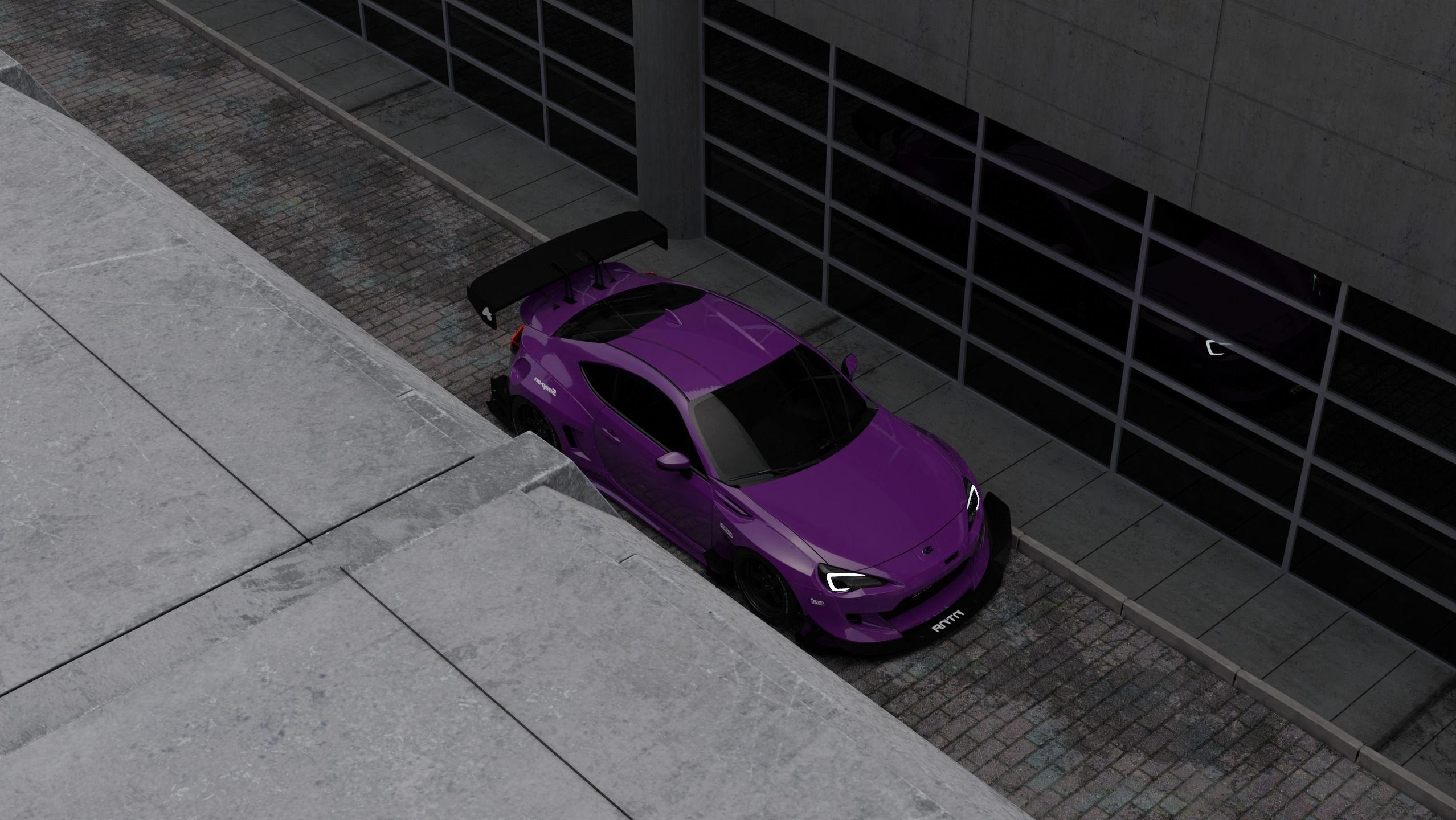 Realistic Car Alley Scene 3D Blender Textured FBX OBJ MTL Files 3D ...