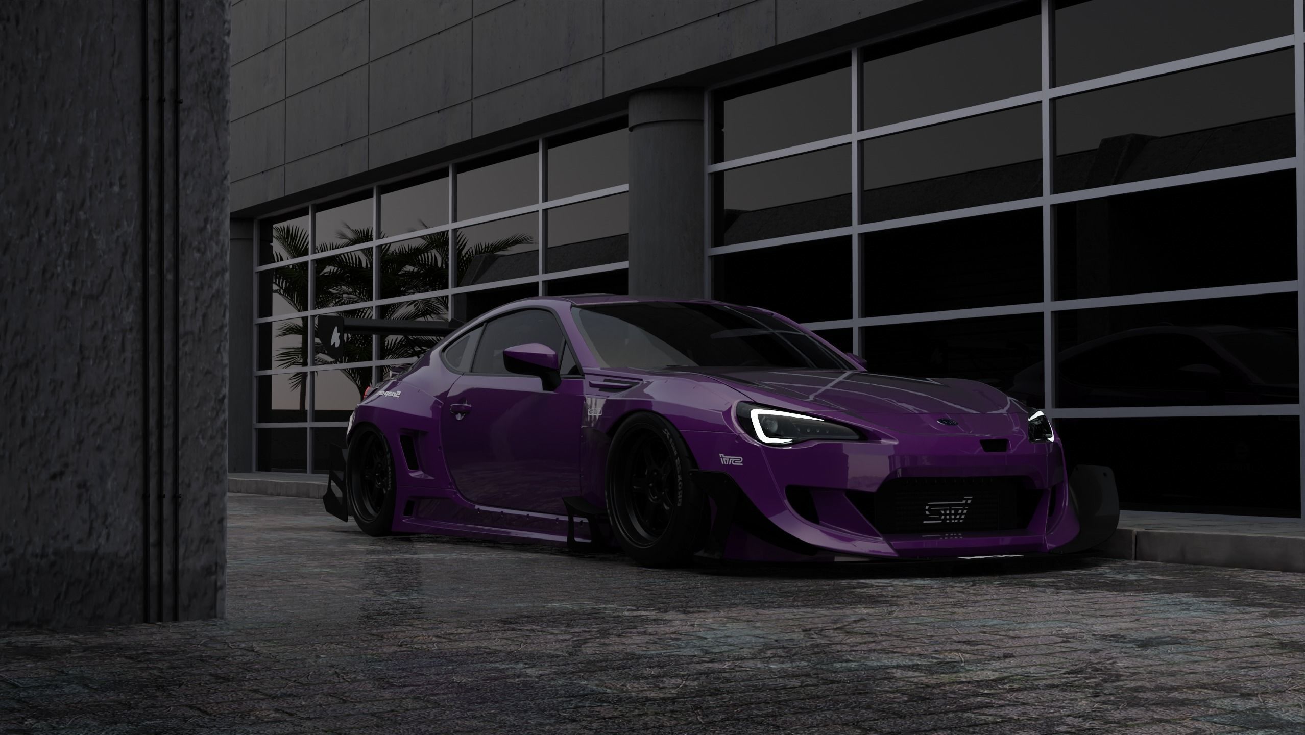 Realistic Car Alley Scene 3D Blender Textured FBX OBJ MTL Files 3D ...