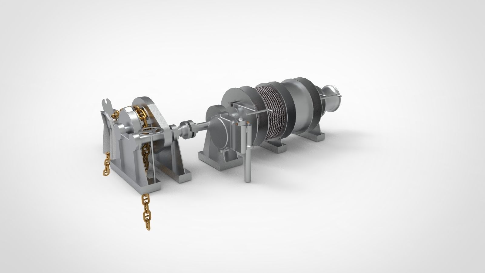 Anchor Chain windlass 3D model | CGTrader