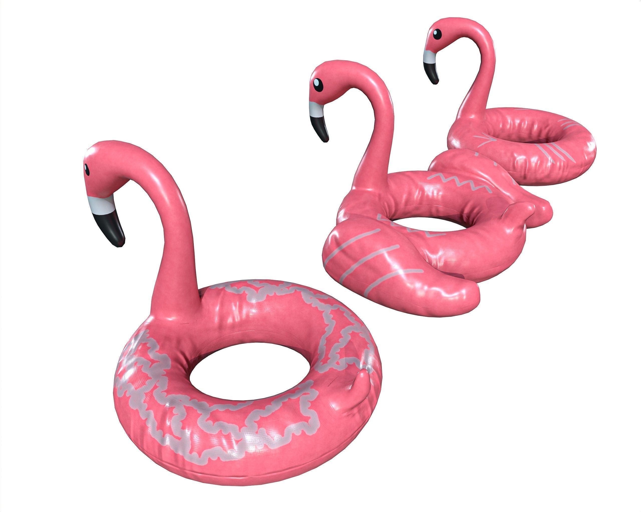 3D model Flamingo Pool Float Pack VR / AR / low-poly | CGTrader