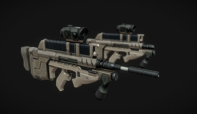 3D model ALPHA 02 SCIFI GUN VR / AR / low-poly | CGTrader