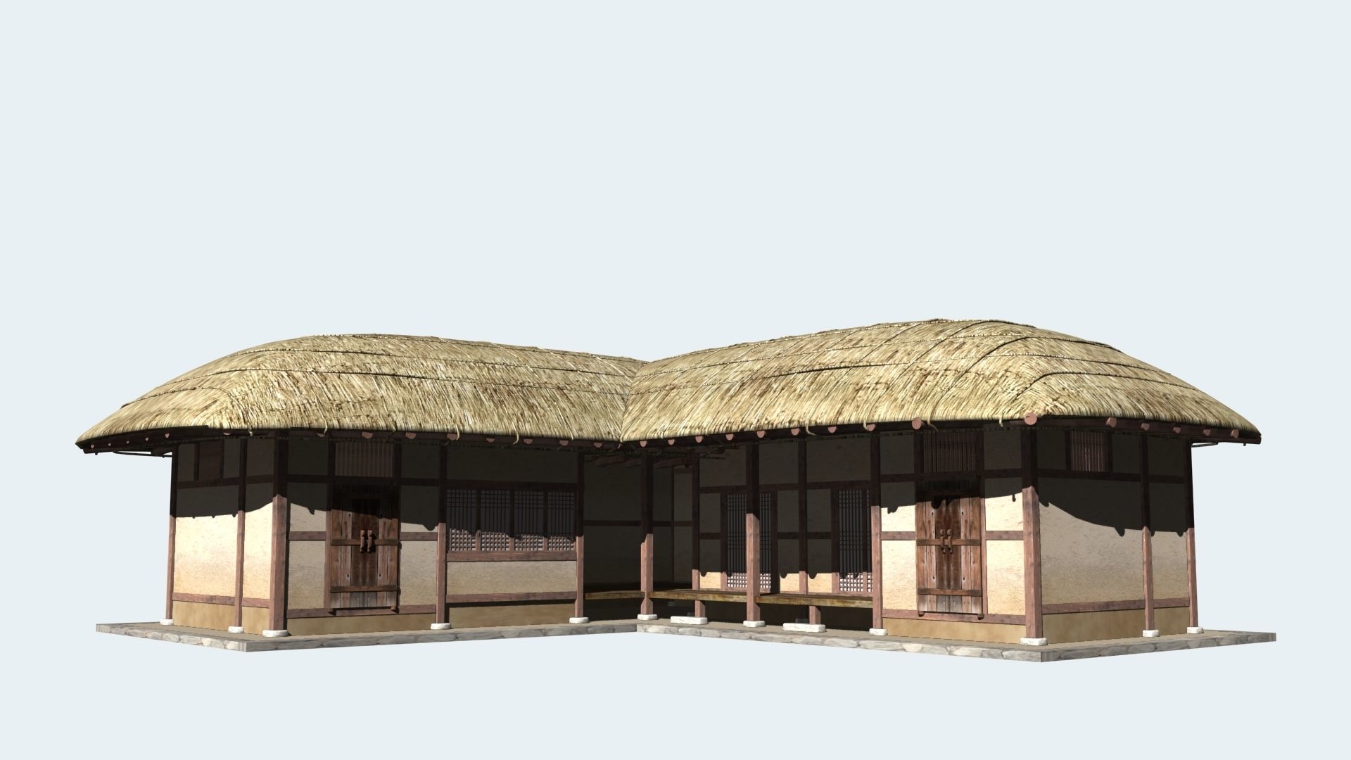 Thatched House V02 KOREA 3D model | CGTrader