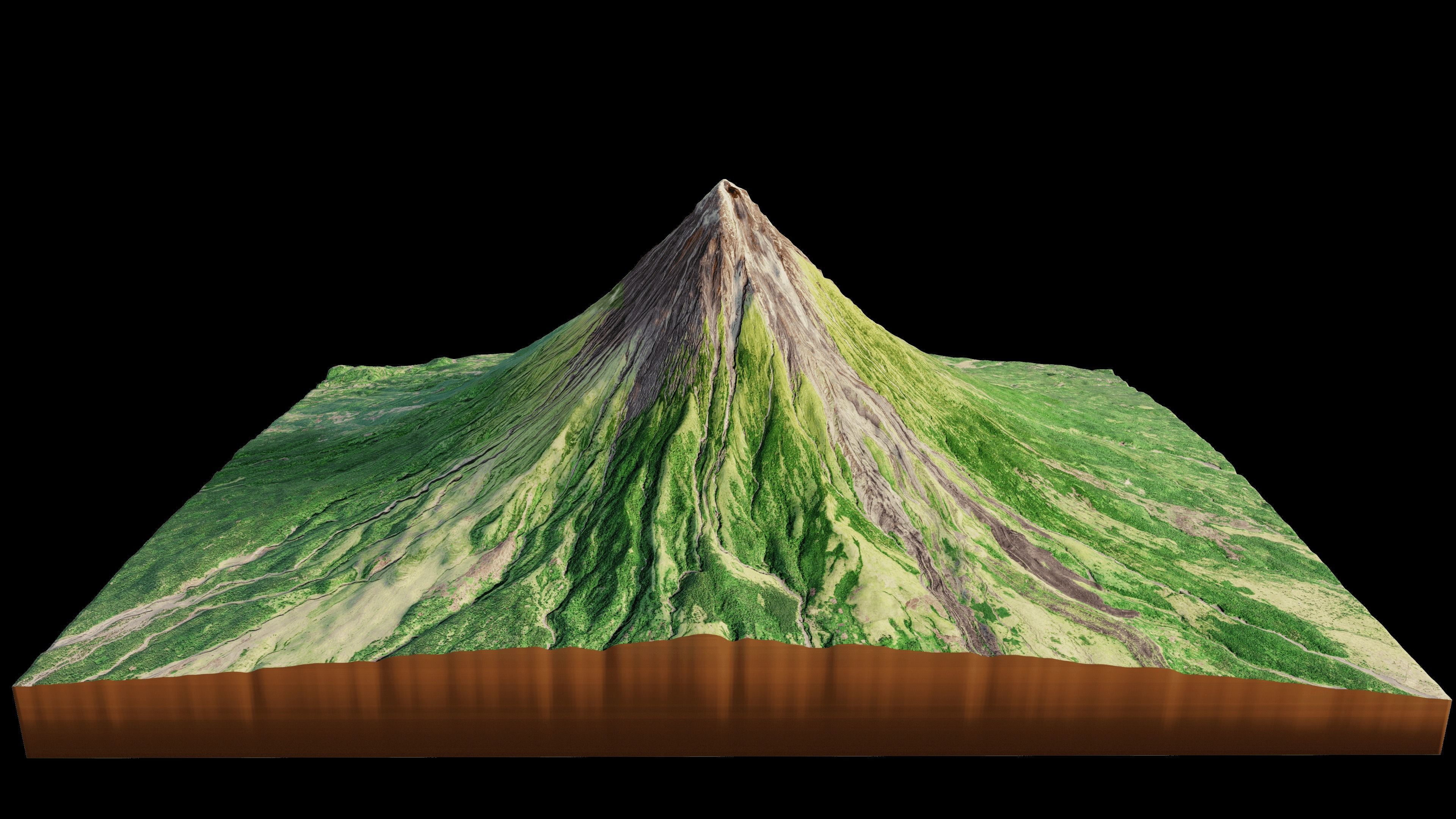 Mayon Volcano 3d Terrain model 3D model | CGTrader