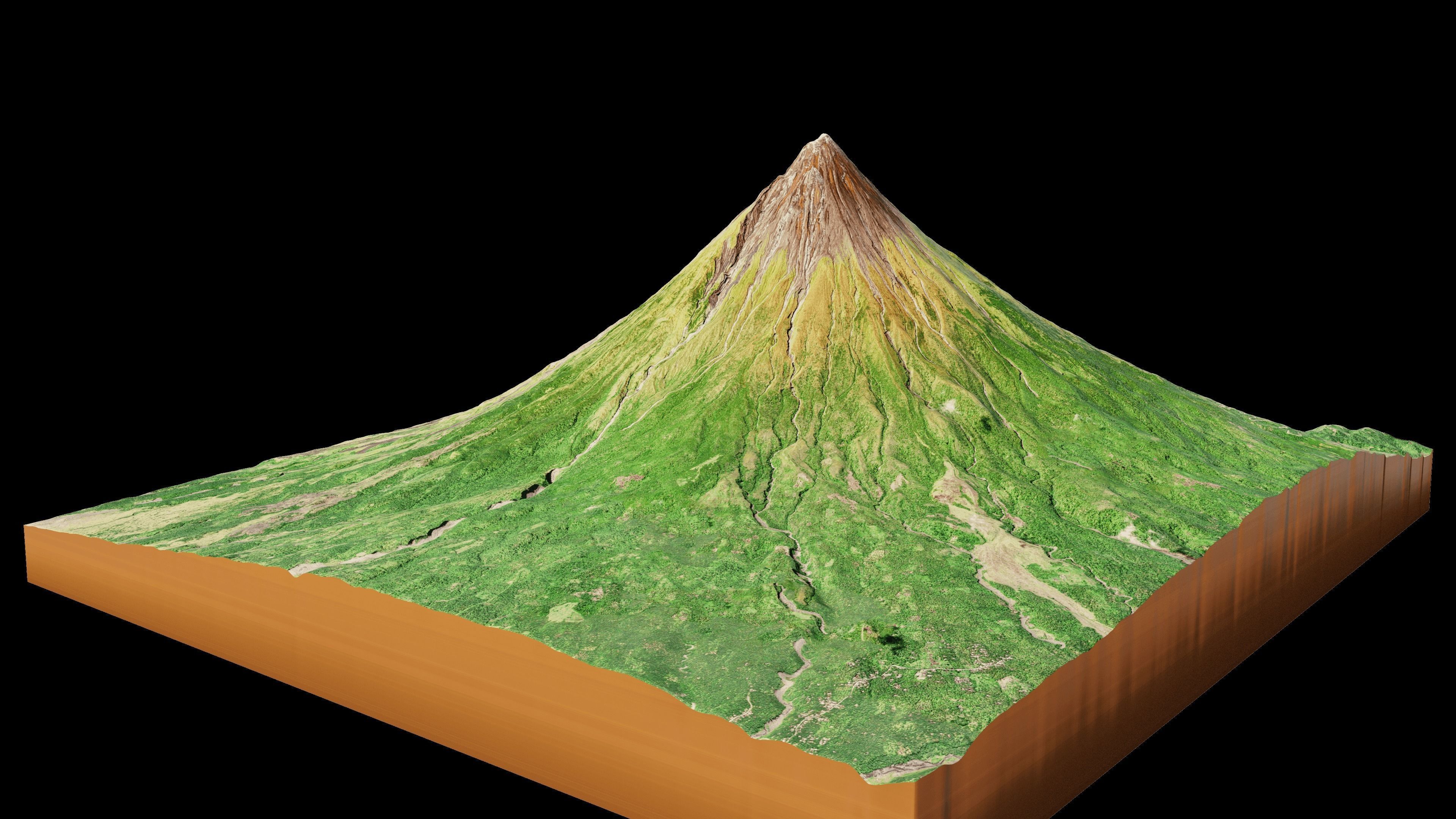 Mayon Volcano 3d Terrain model 3D model | CGTrader
