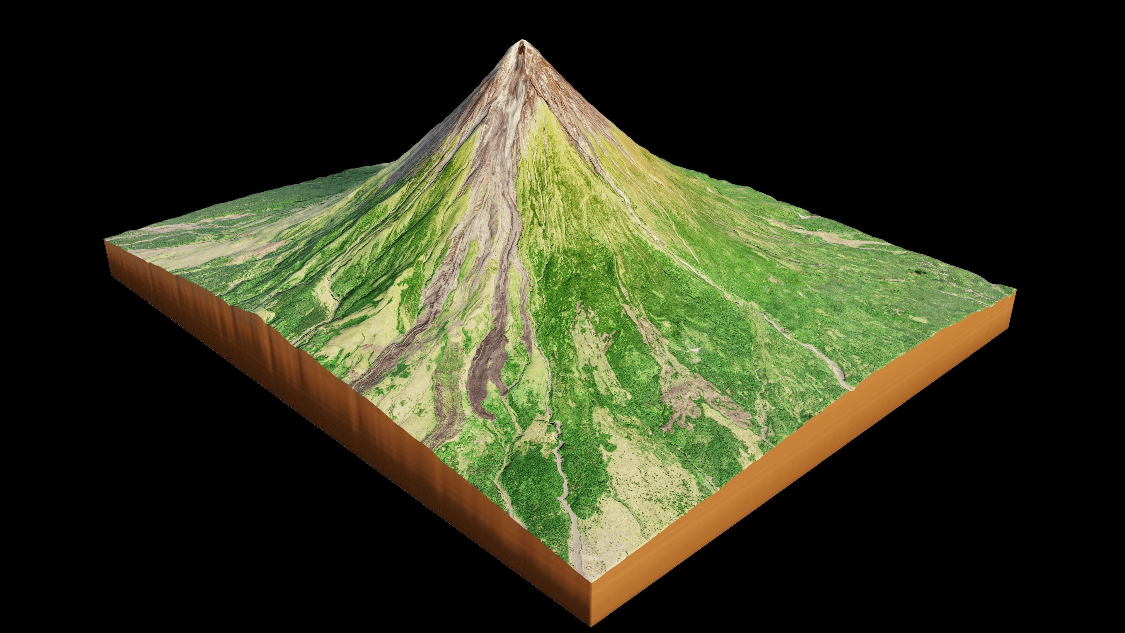 Mayon Volcano 3d Terrain model 3D model | CGTrader
