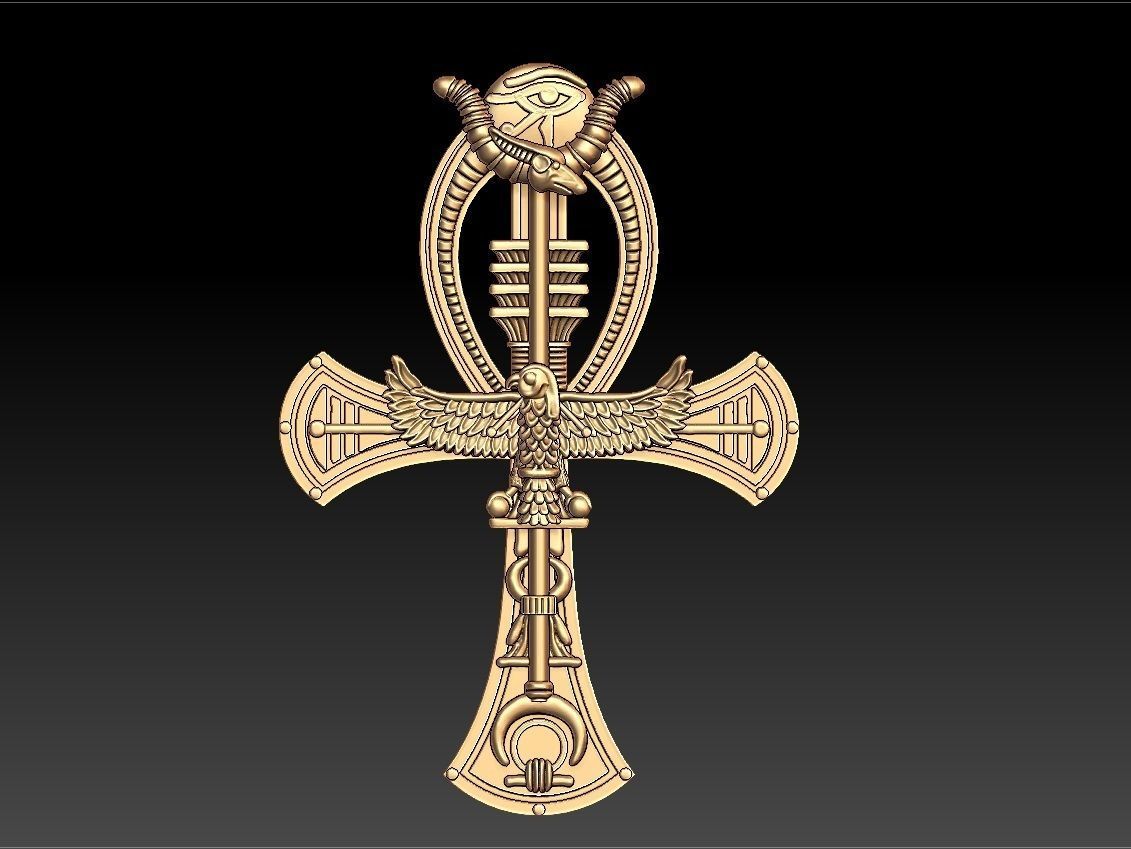 Ankh cross PENDENT 3D model 3D printable | CGTrader