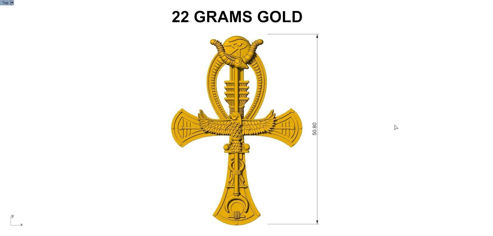 Ankh cross PENDENT 3D model 3D printable | CGTrader