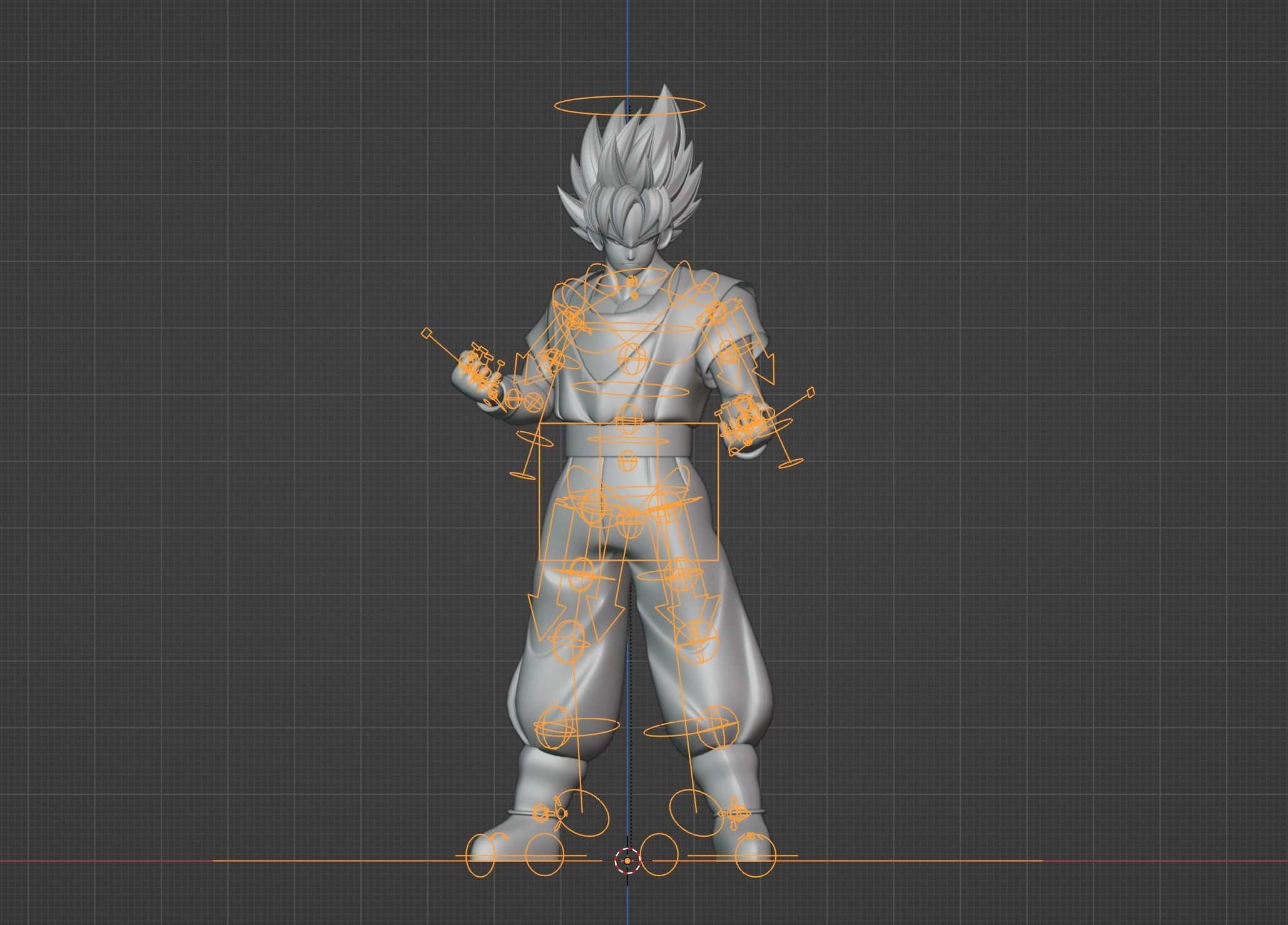 Goku Super Saiyan - Dragonball Z 3D model rigged | CGTrader