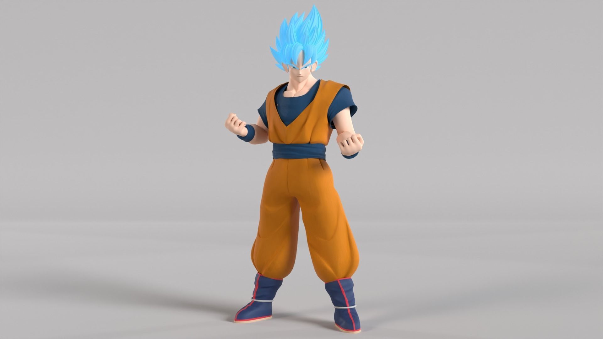 Goku Super Saiyan - Dragonball Z 3D model rigged | CGTrader