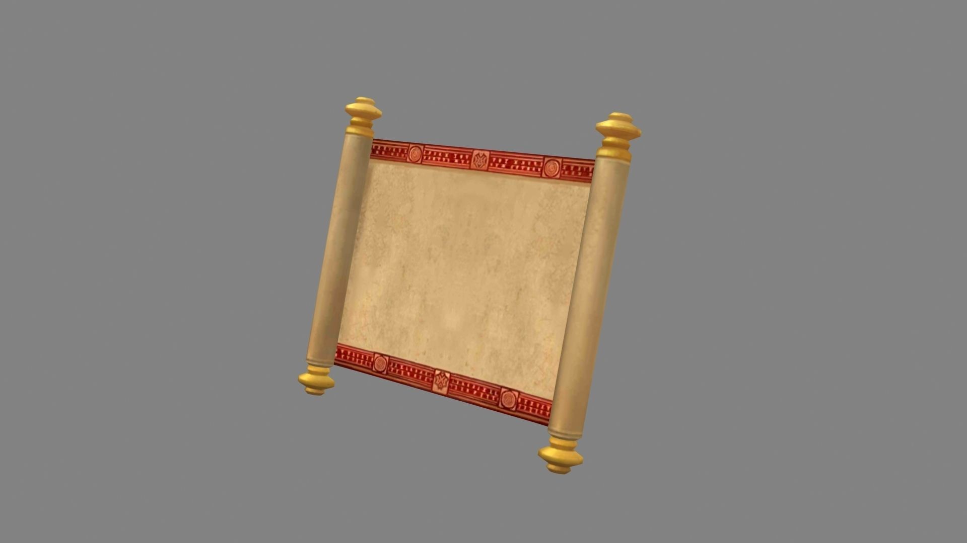 3D model Ancient scroll - The emperor edict VR / AR / low-poly | CGTrader