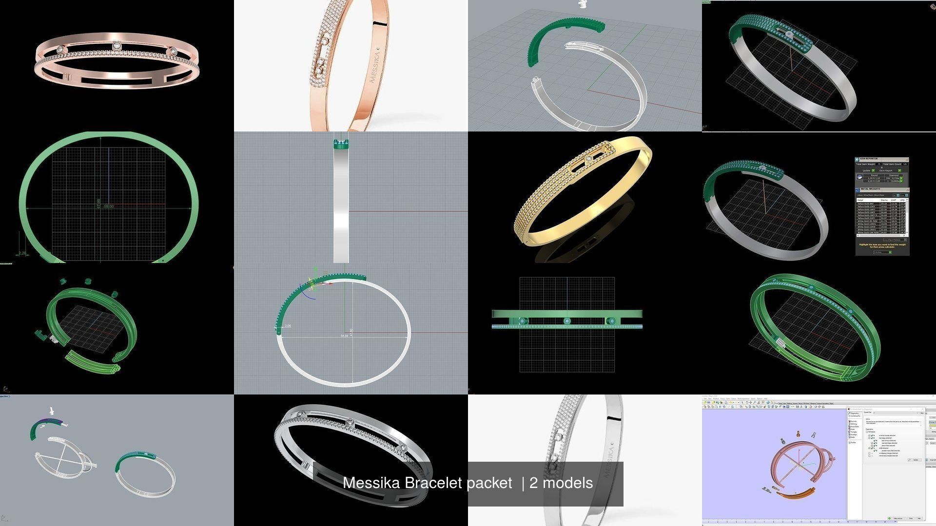 Messika Bracelet packet 3D Model Collection 3D printable | CGTrader