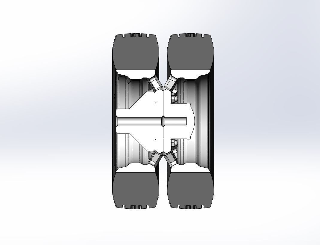 Rear custom wheel of semi truck Version 10 Scale 1 to 25 3D model 3D ...