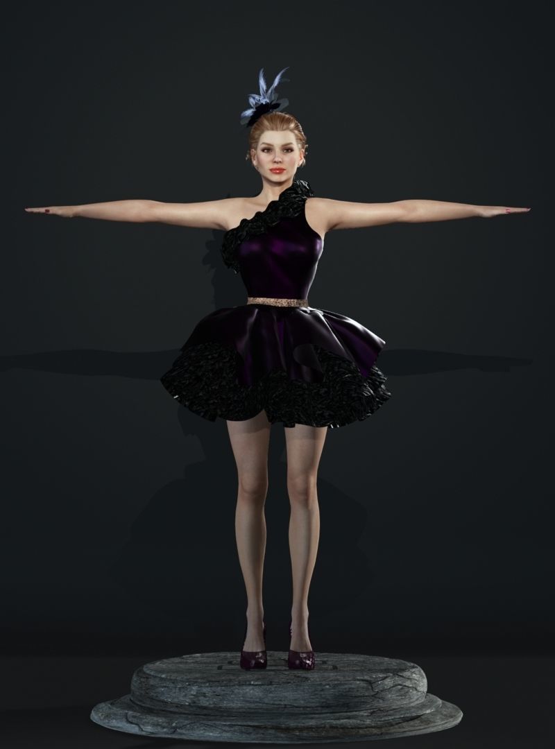 3D model balletdancer woman VR / AR / low-poly | CGTrader