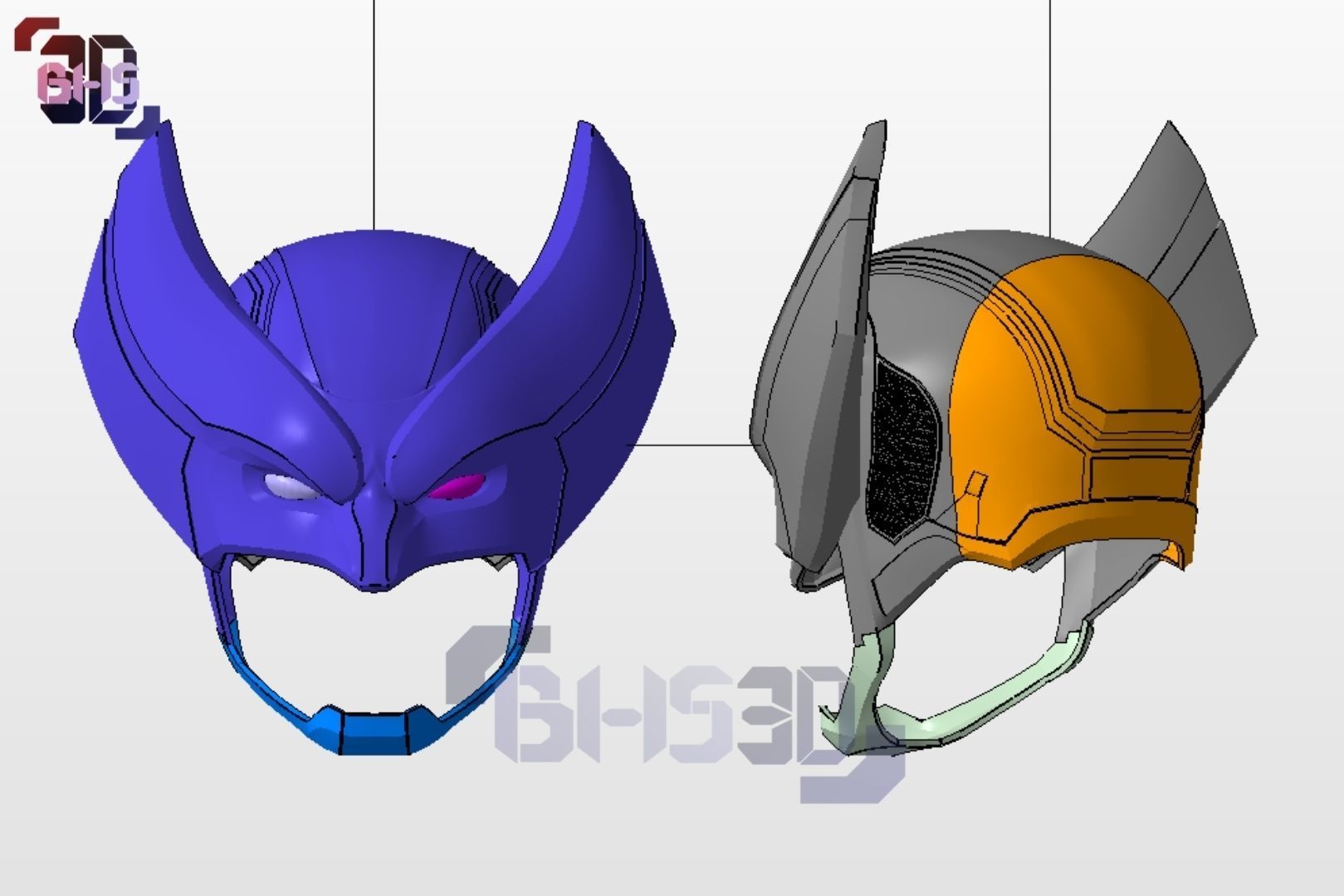 Wolverine SF Helmet 3D 3D model 3D printable | CGTrader