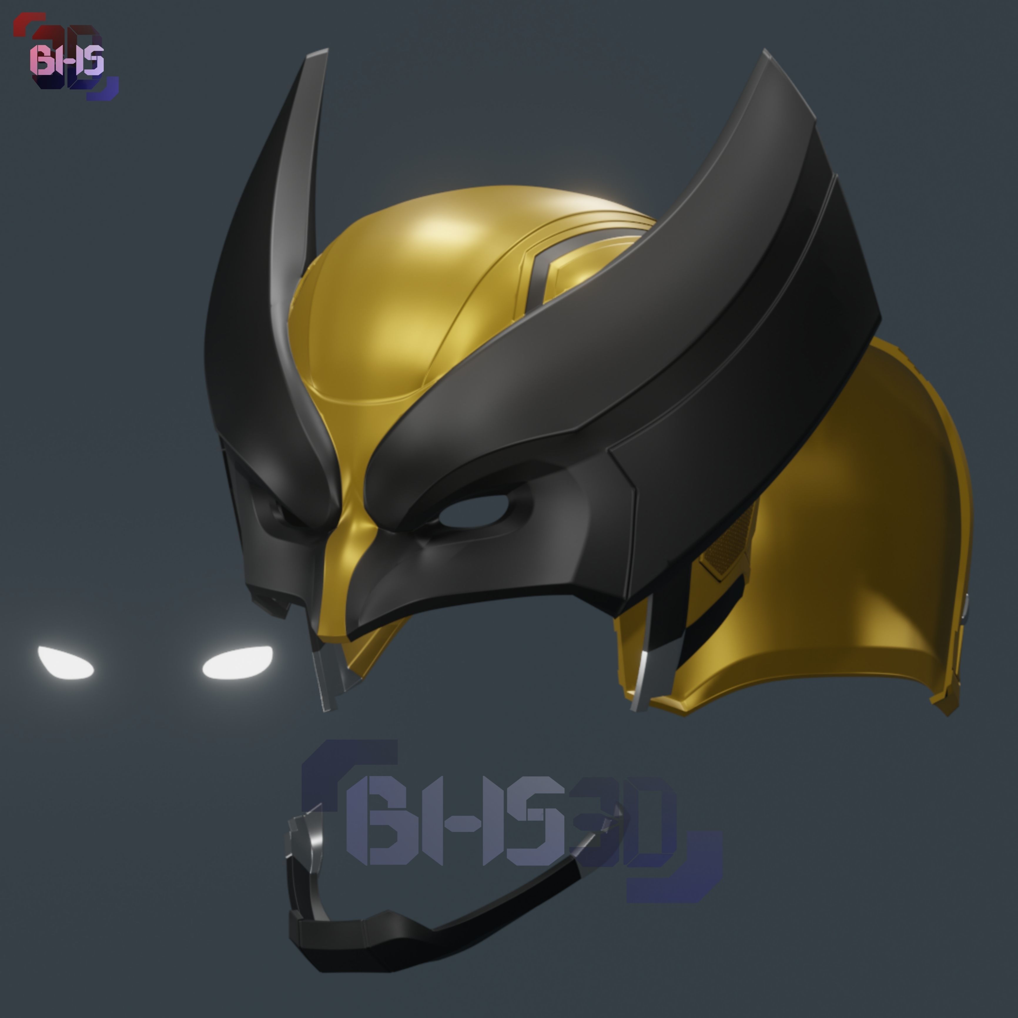 Wolverine SF Helmet 3D 3D model 3D printable | CGTrader