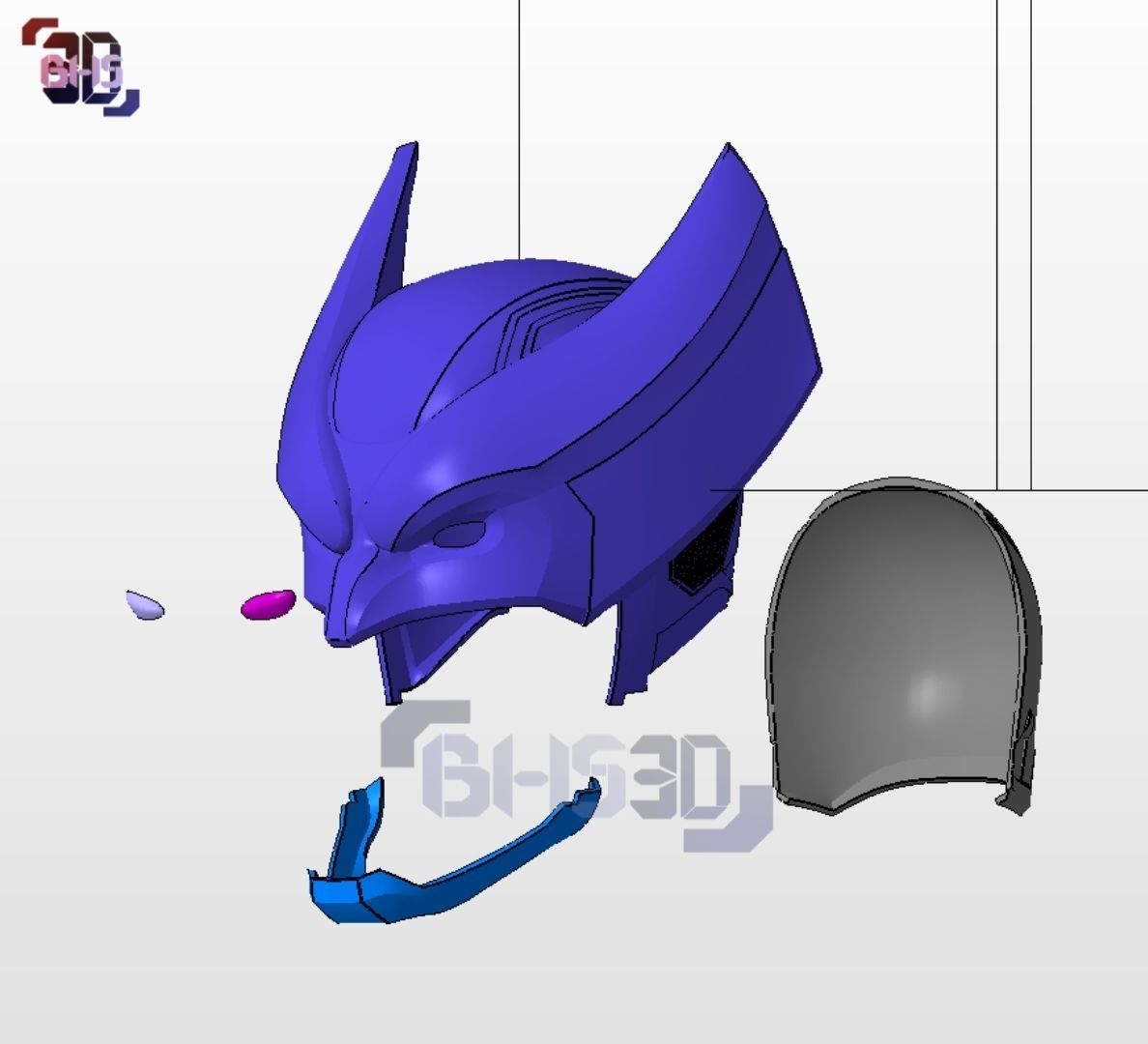 Wolverine SF Helmet 3D 3D model 3D printable | CGTrader