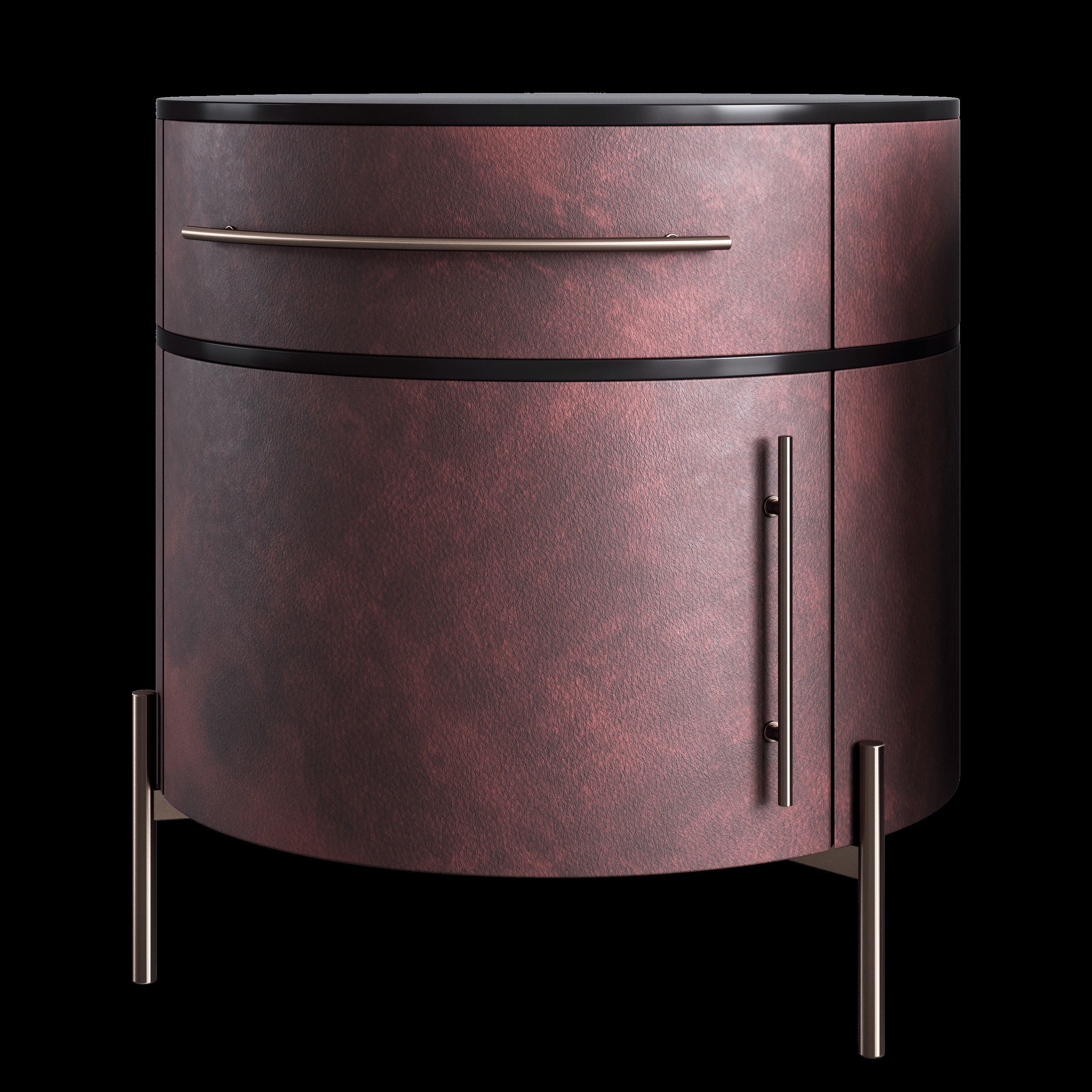 Leather Bedside Table Baxter Plisse 3D model | CGTrader