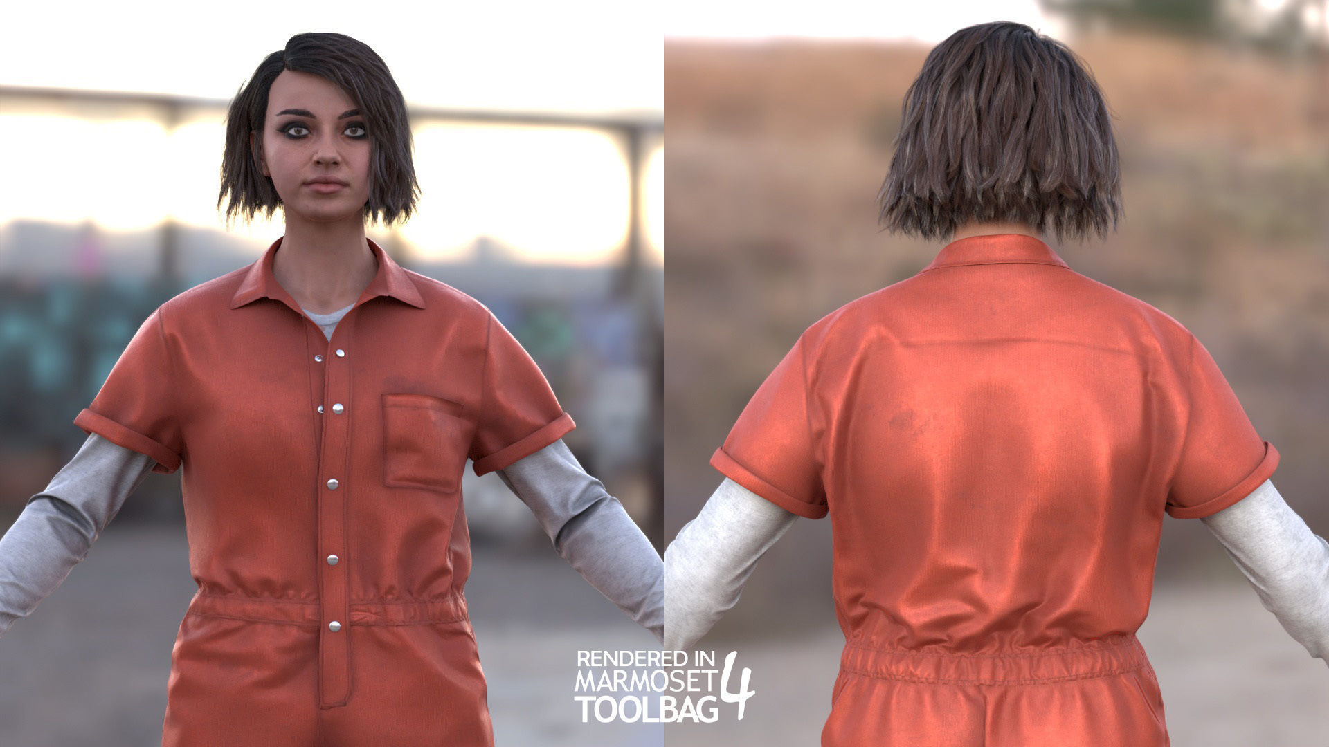 3D model Woman - Prisoner - Modular - Rigged VR / AR / low-poly rigged animated | CGTrader