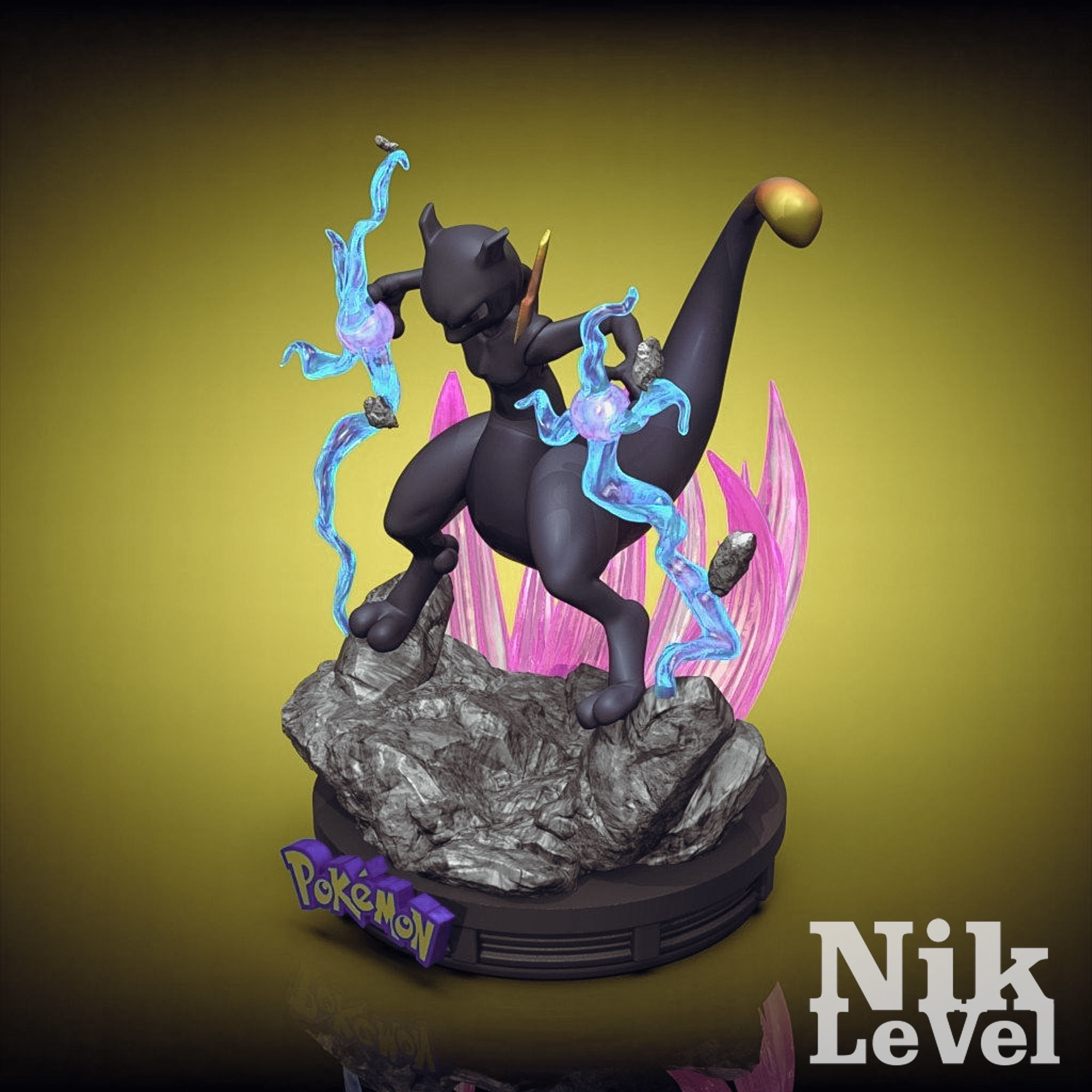 Shadow Mewtwo Pokemon 3D Printable 3D model 3D printable | CGTrader