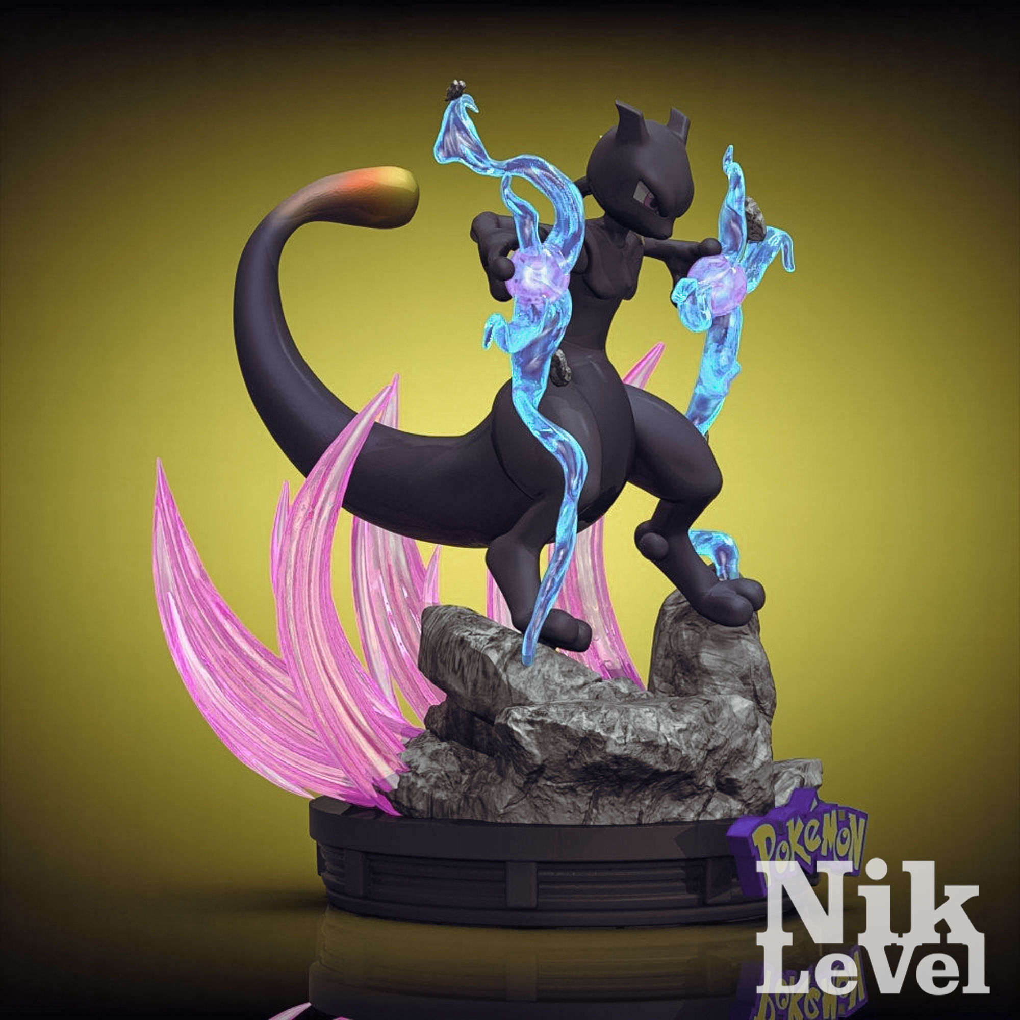 Shadow Mewtwo Pokemon 3D Printable 3D model 3D printable | CGTrader