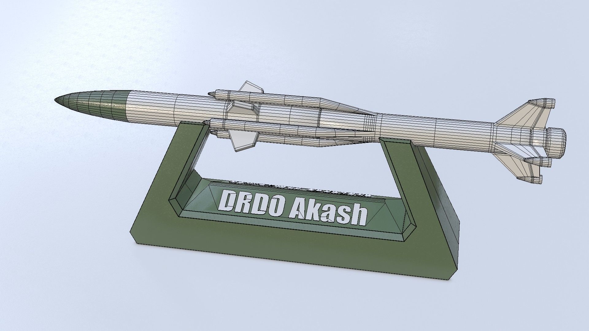 3D model Rocket Missile DRDO Akash VR / AR / low-poly | CGTrader