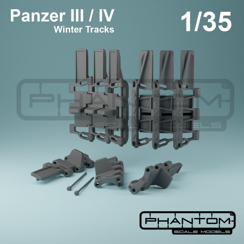 PANZER III and IV WINTER TRACKS 3D PRINT - 1-35 scale 3D model 3D ...