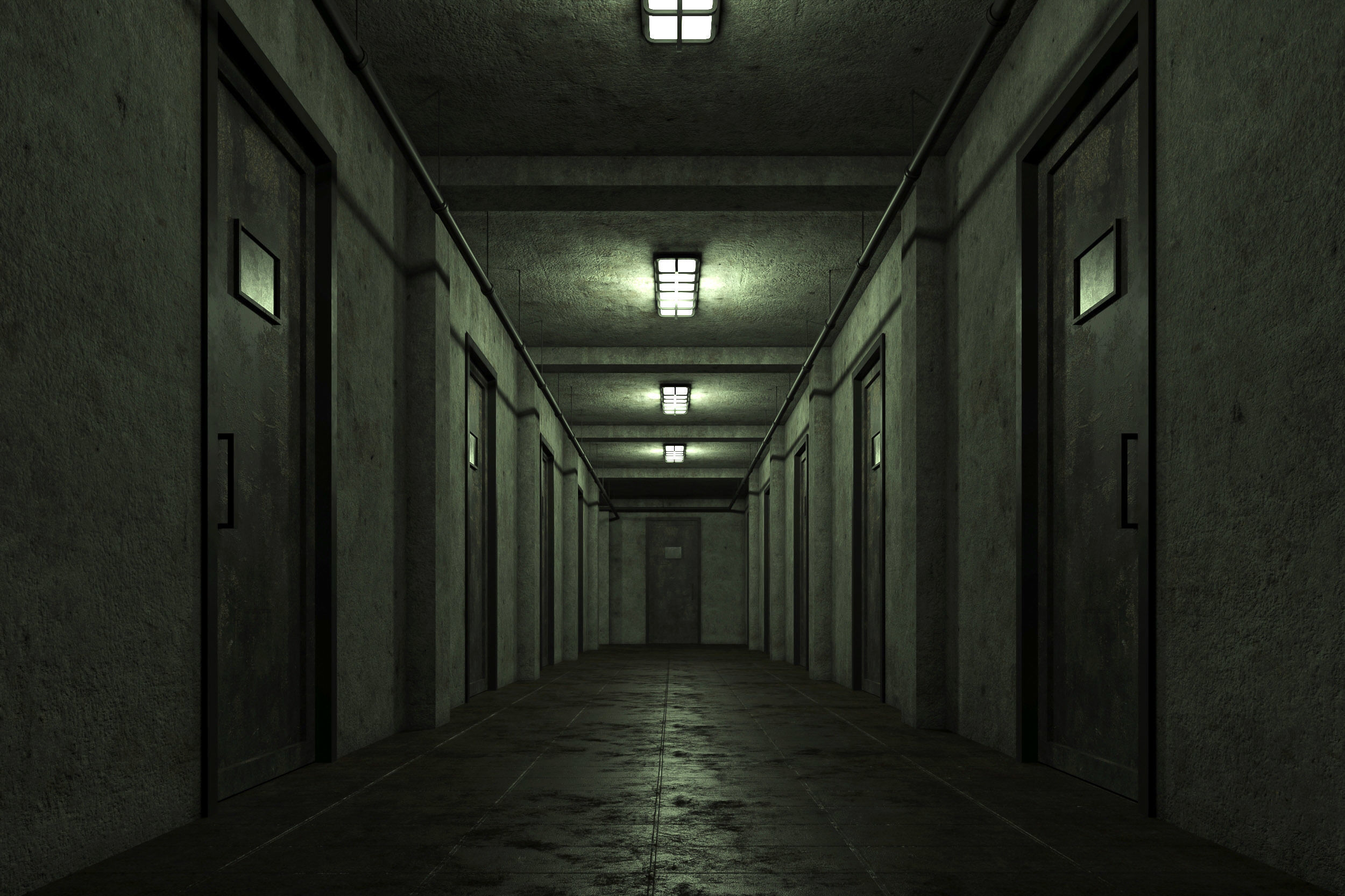 3D model Old Dark Scary Corridor 09 VR / AR / low-poly | CGTrader