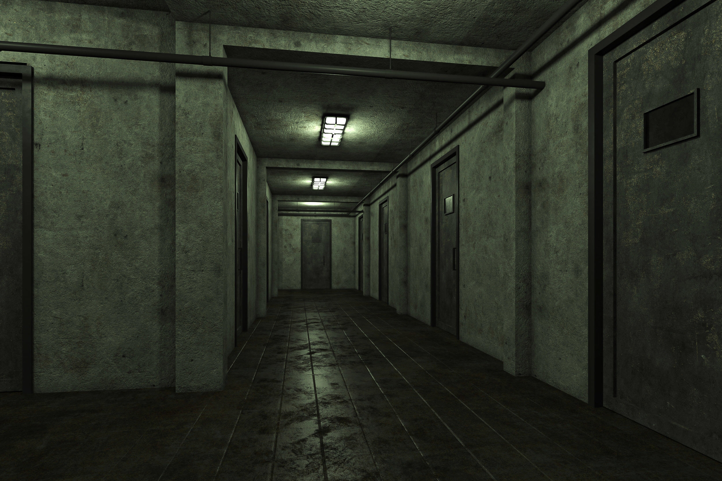 3D model Old Dark Scary Corridor 09 VR / AR / low-poly | CGTrader