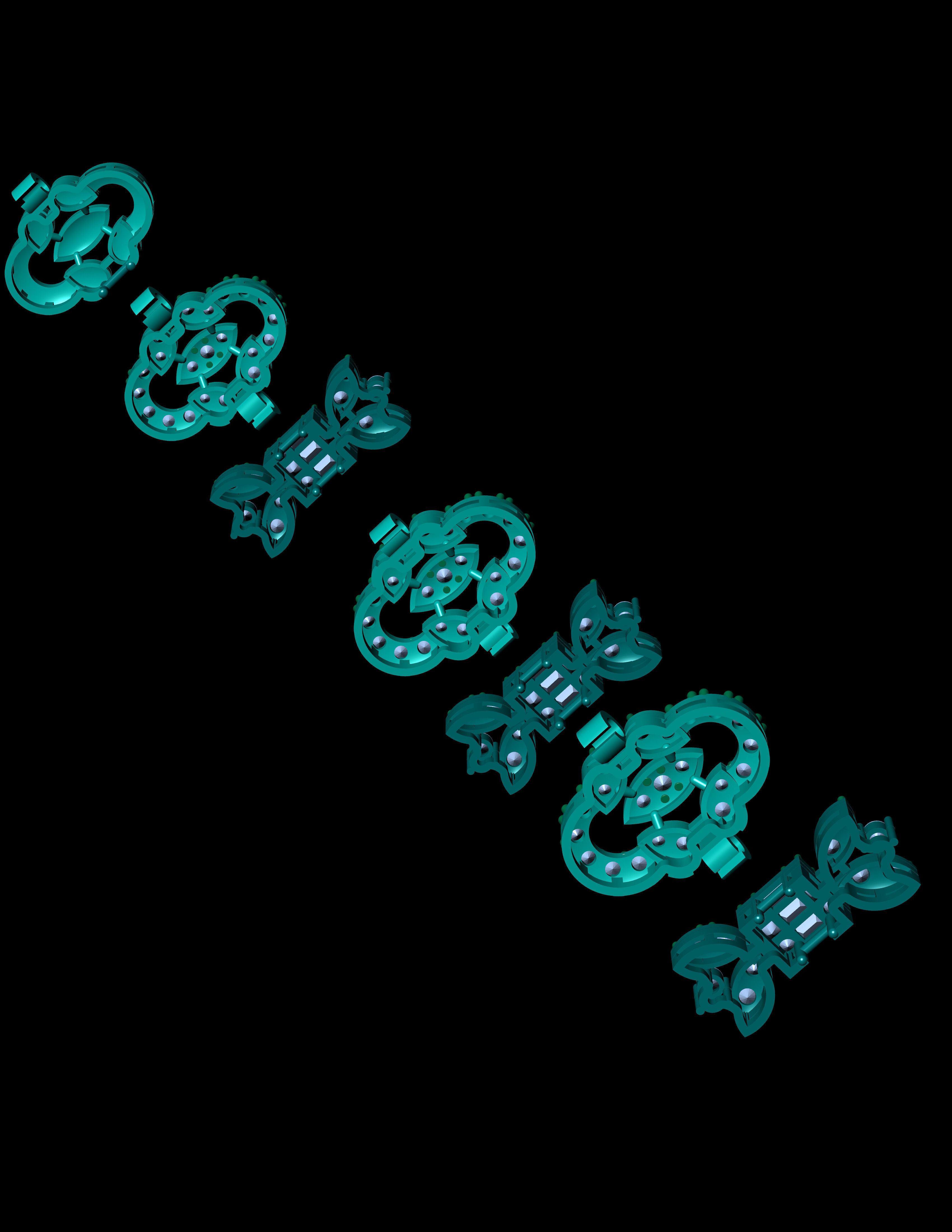 Diamond Breslet Jewellery for Women 3D print model 3D model 3D ...