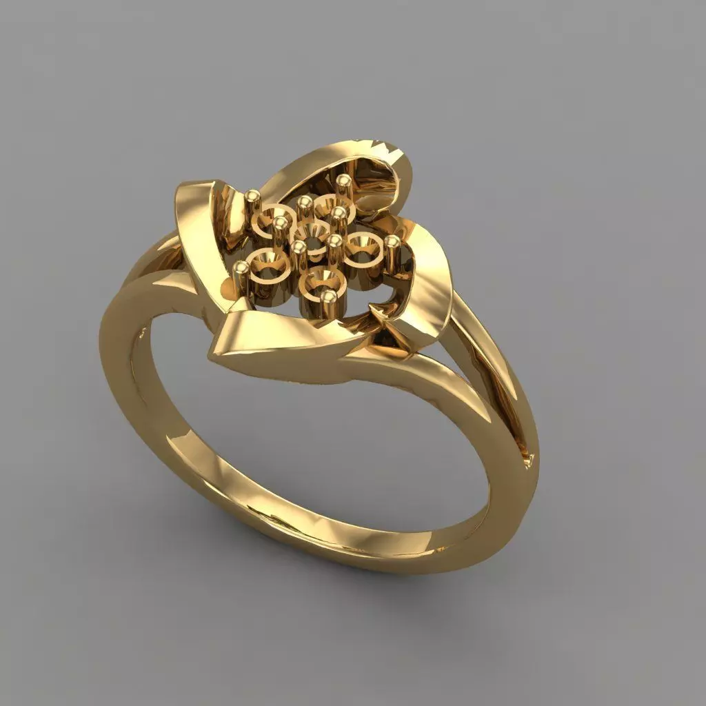 Wedding Engagement Women Ring 3D print model 3D model 3D printable ...