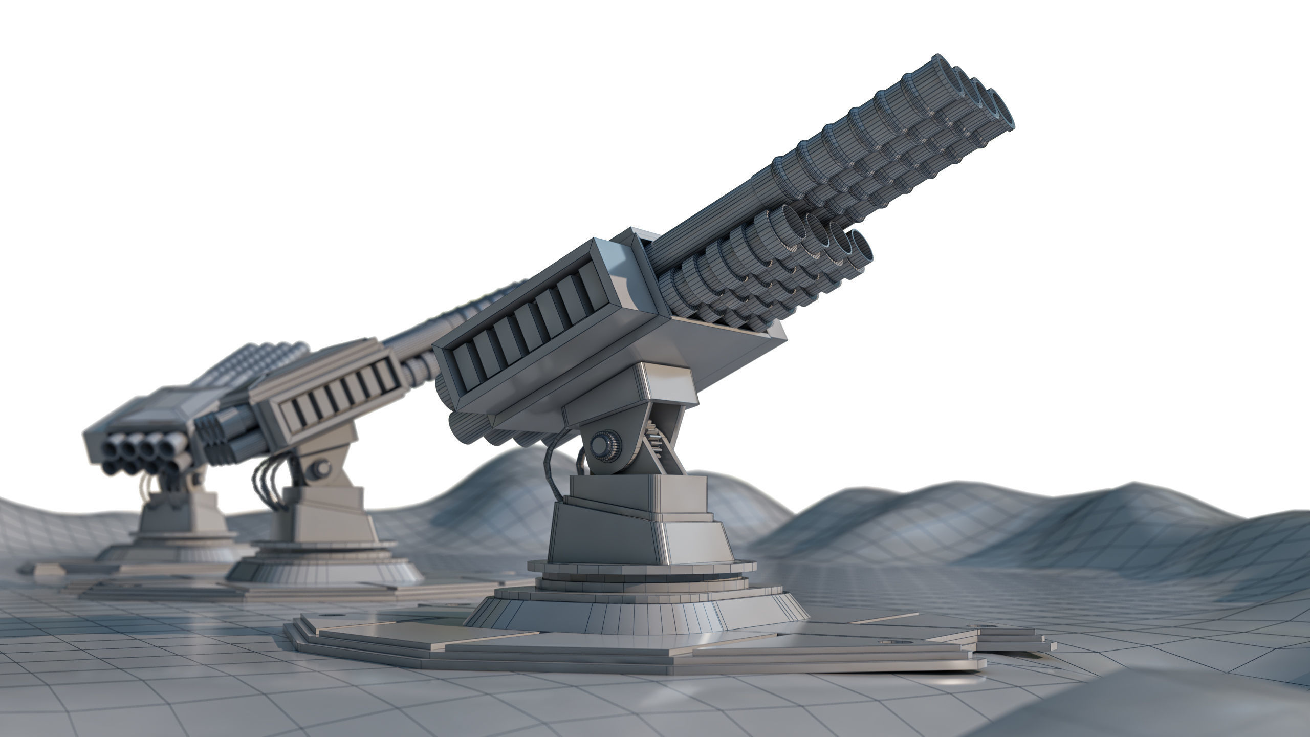 Automatic Mini Rocket Launcher 3D model | CGTrader