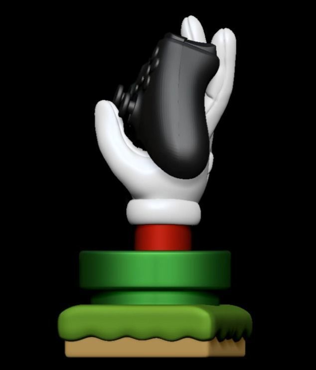 Mario hand joystick holder 3D model 3D printable | CGTrader