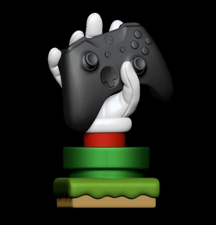 Mario hand joystick holder 3D model 3D printable | CGTrader