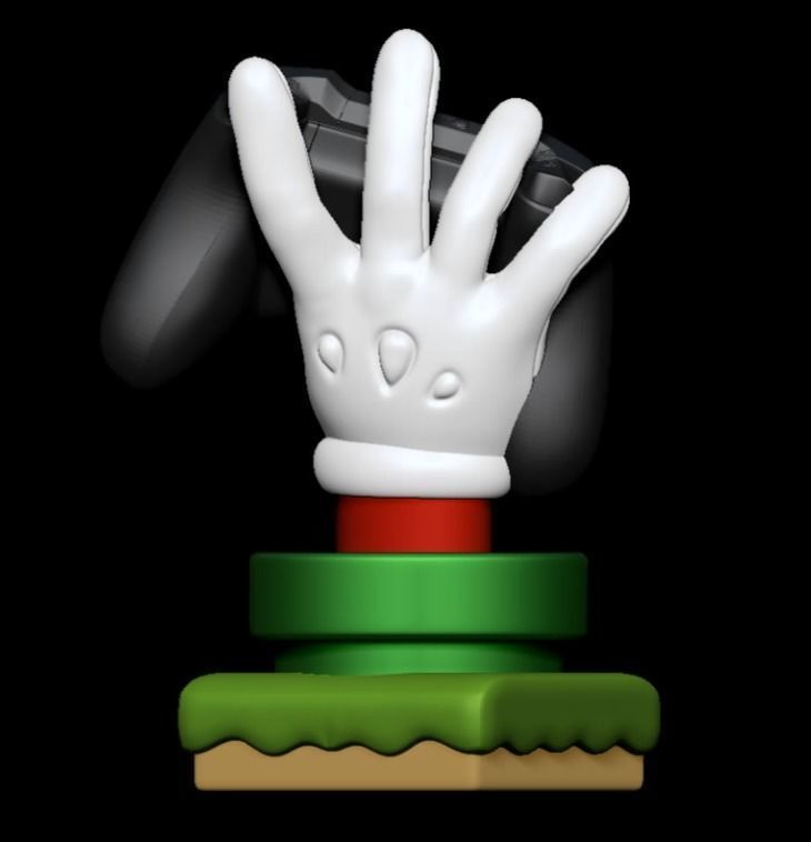 Mario hand joystick holder 3D model 3D printable | CGTrader