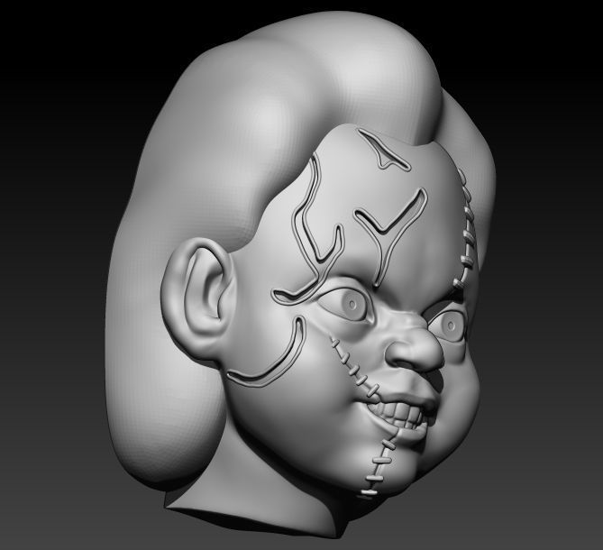 Chucky face pendant 3D model 3D printable | CGTrader