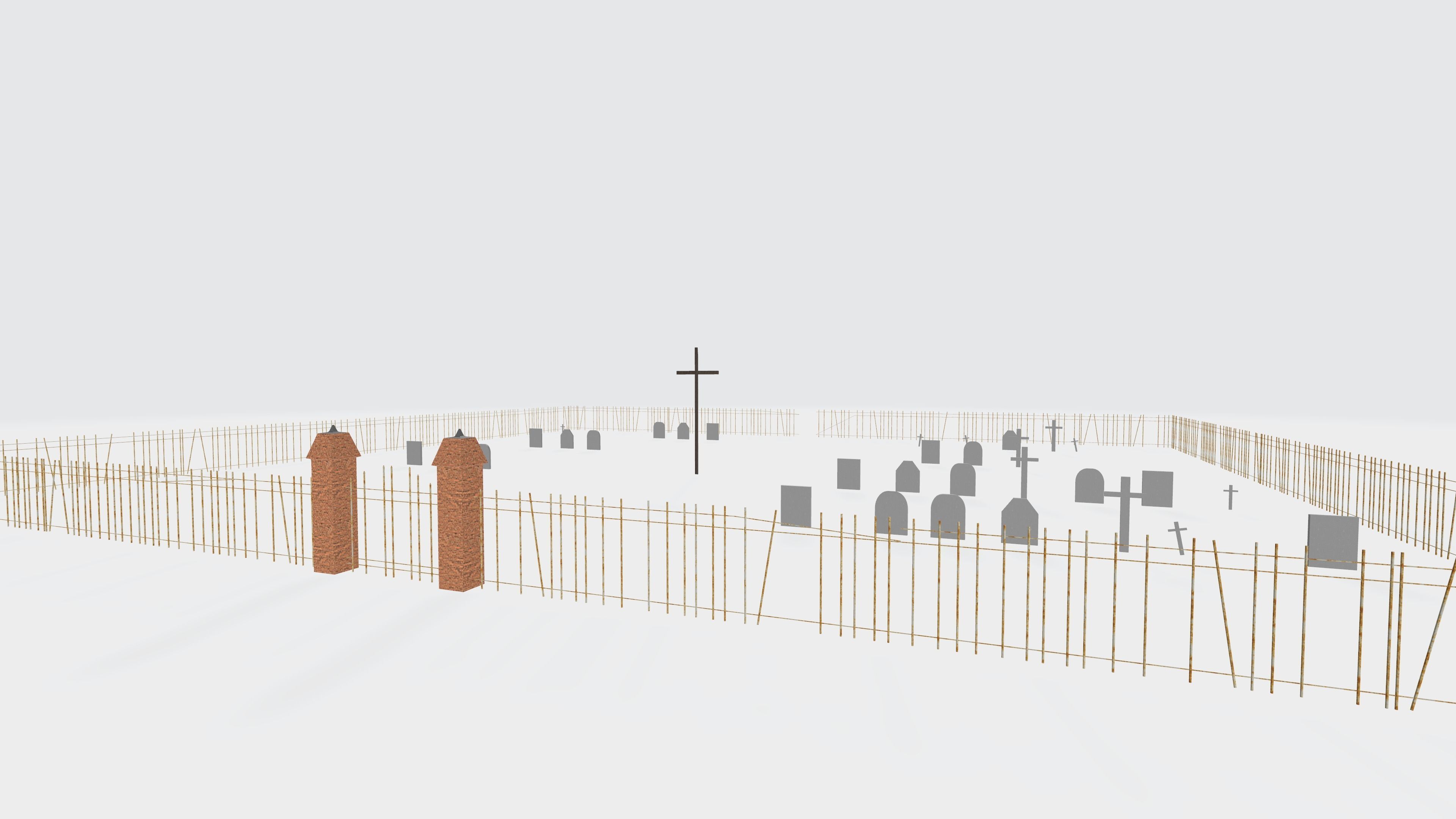 Cemetery 3D model free VR / AR / low-poly 3D model | CGTrader