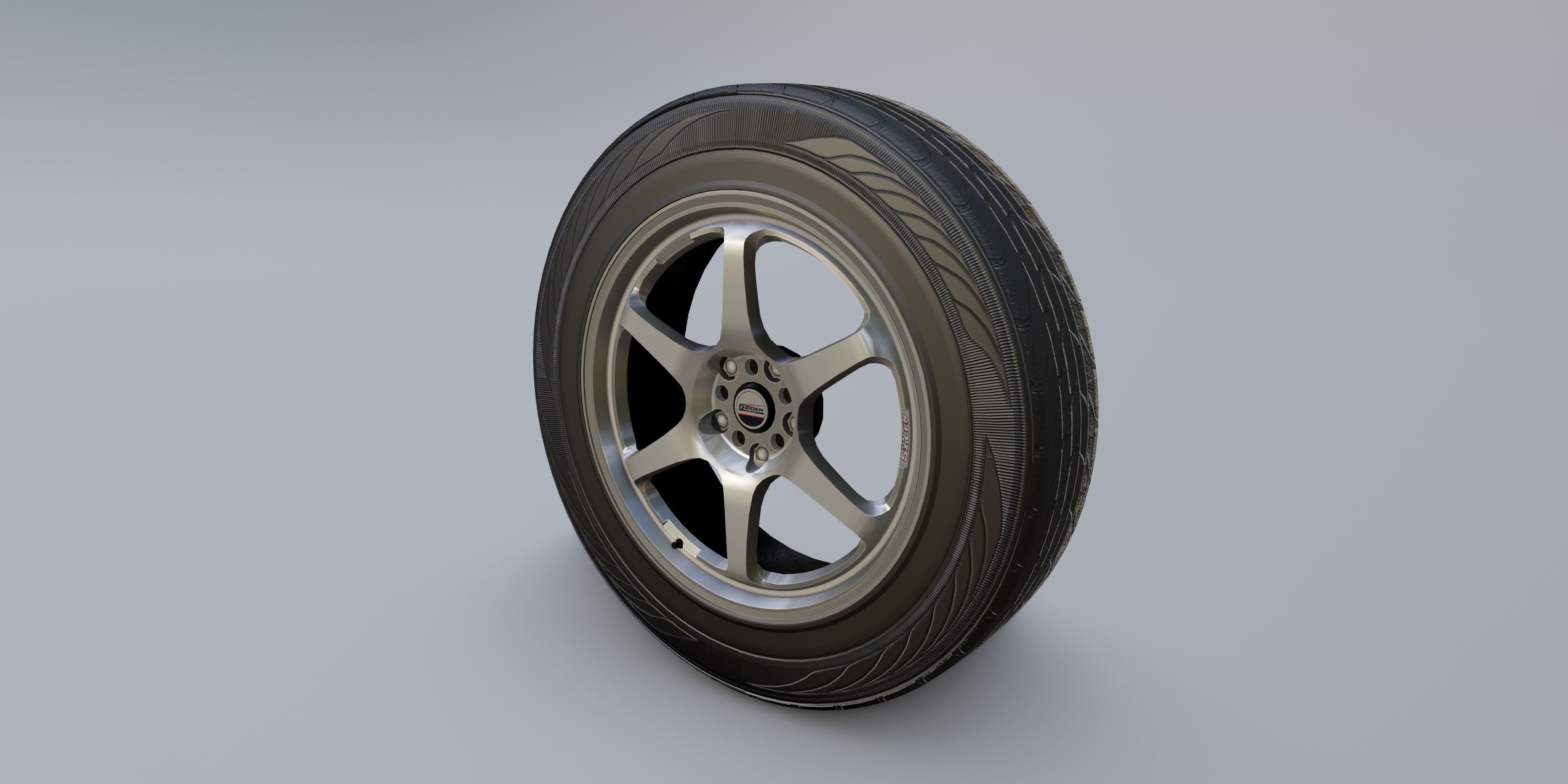 Wheel - 5Zigen GN 3D model | CGTrader