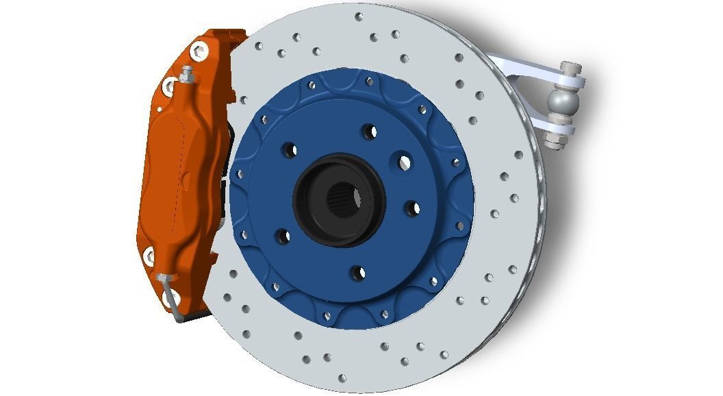 Vehicle Brake System Mechanism 3D model rigged | CGTrader