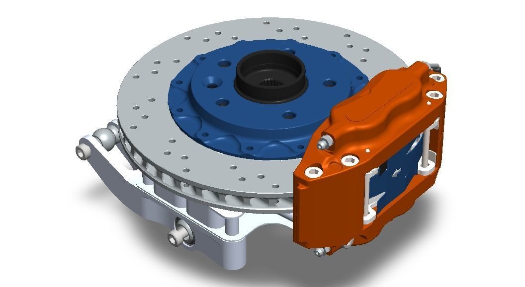 Vehicle Brake System Mechanism 3D model rigged | CGTrader