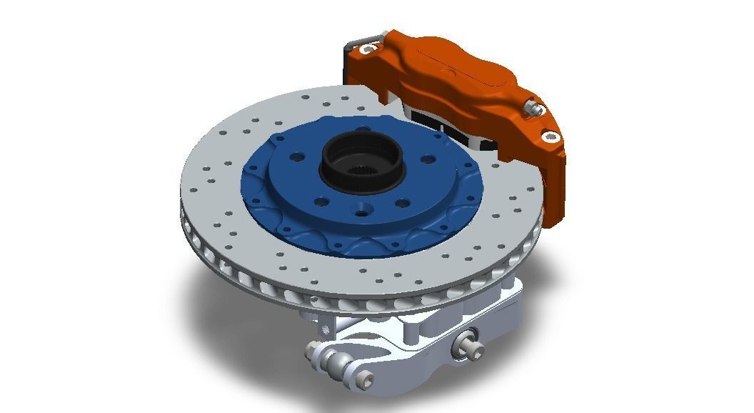 Vehicle Brake System Mechanism 3D model rigged | CGTrader