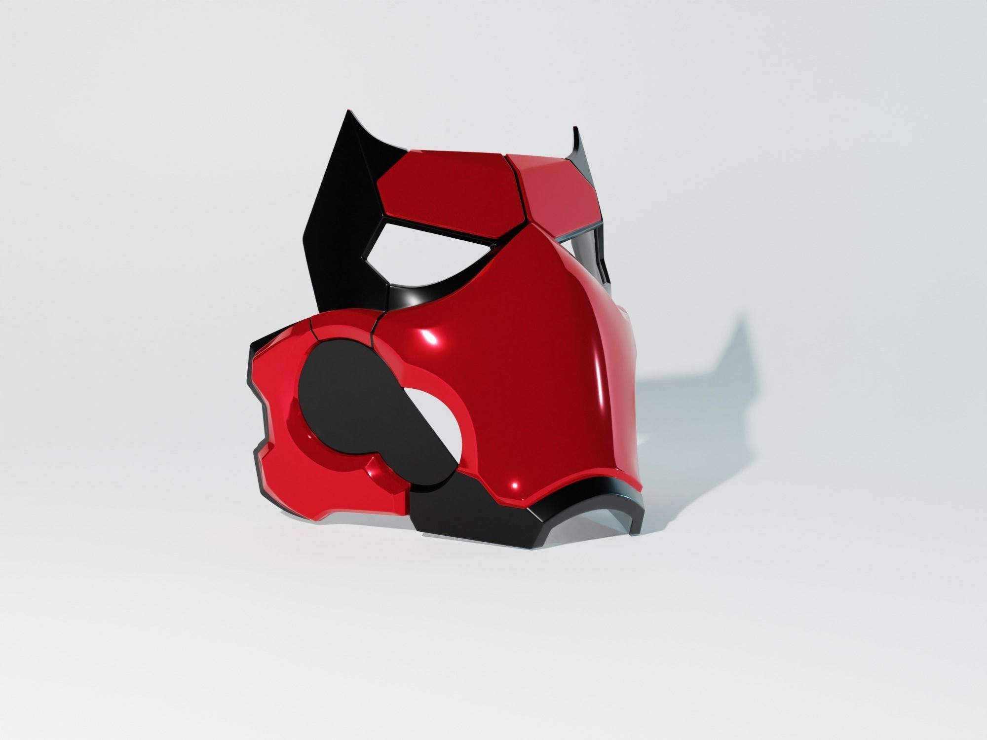Red Hood Mask Helmet Cosplay STL 3D Print file Red Ronin 3D model 3D ...