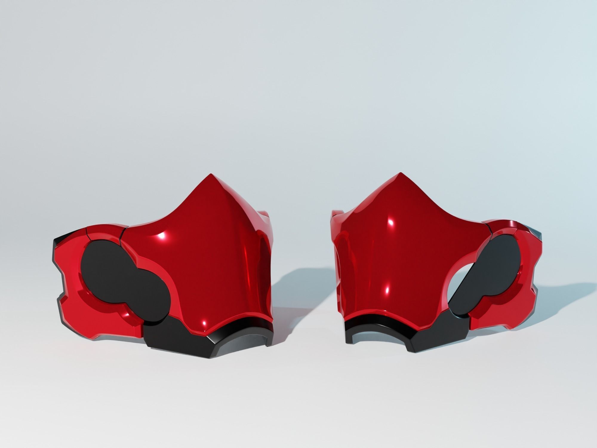 Red Hood Mask Helmet Cosplay STL 3D Print file halfmask 3D model 3D ...