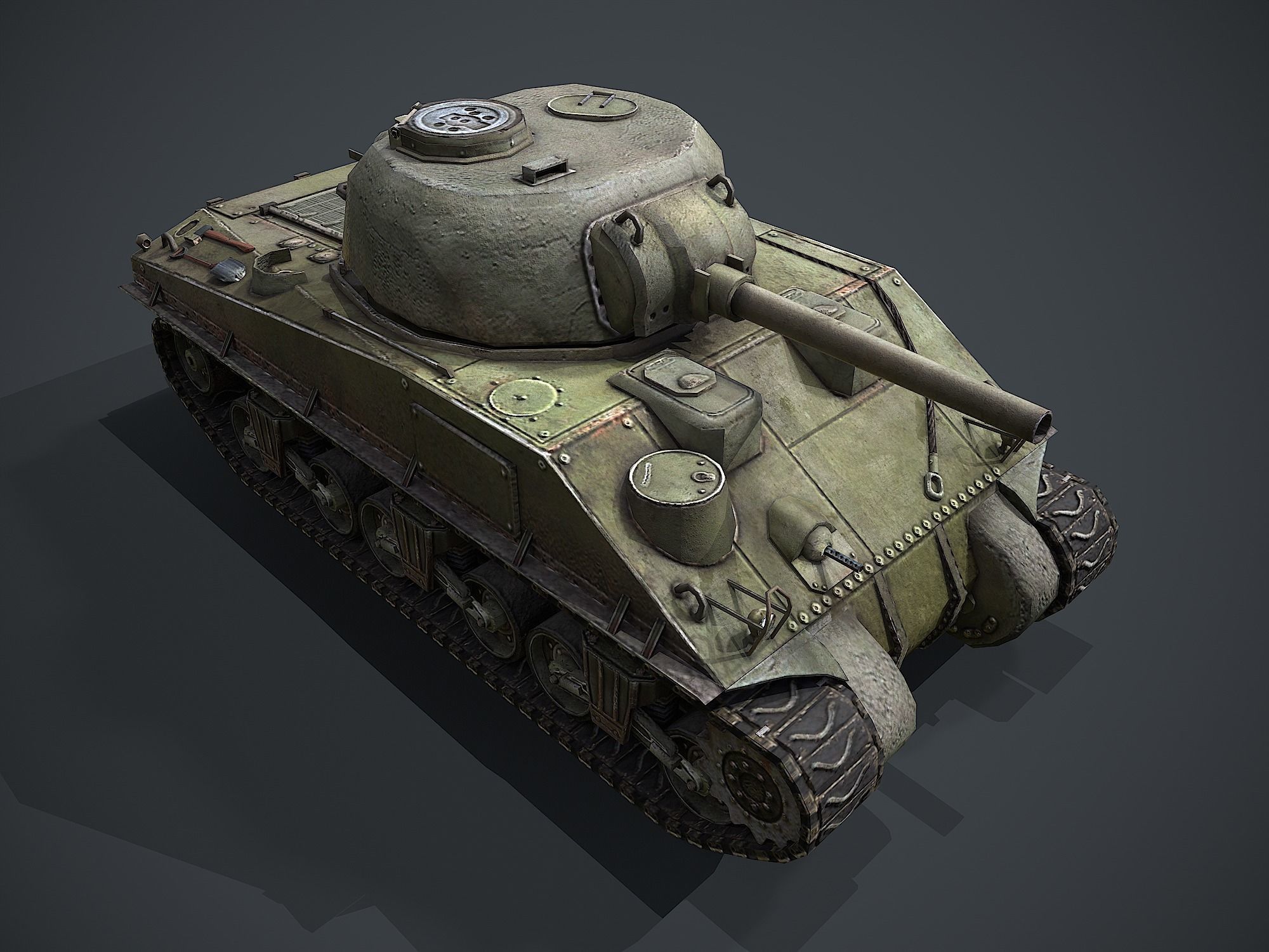 3D model M4 Sherman VR / AR / low-poly | CGTrader