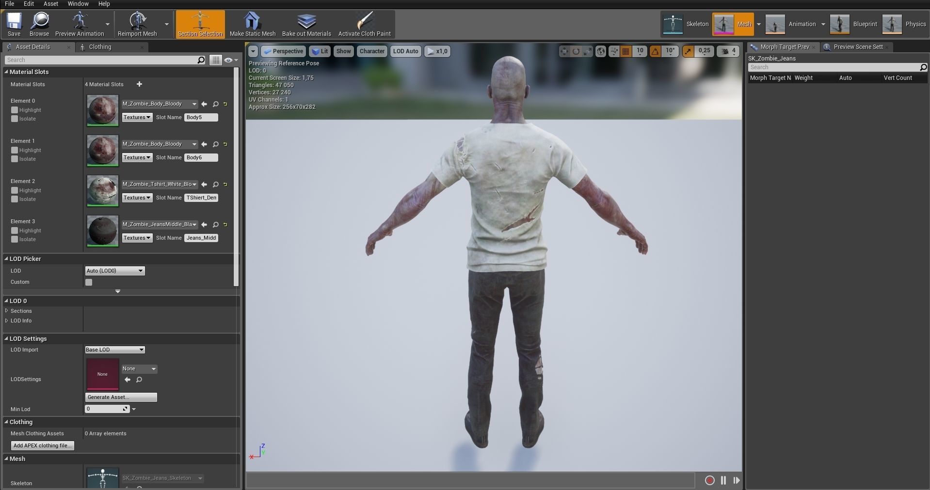 3D model Zombie in Jeans VR / AR / low-poly | CGTrader