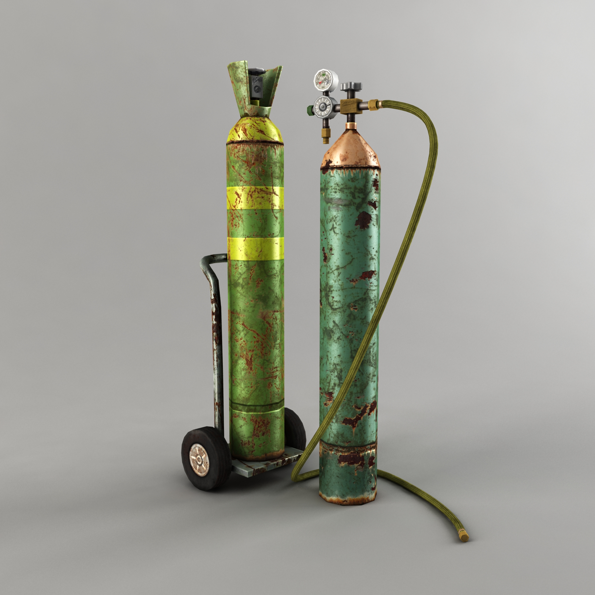 3D Model Oxygen Tank Low Poly VR AR Low poly MAX OBJ FBX CGTrader