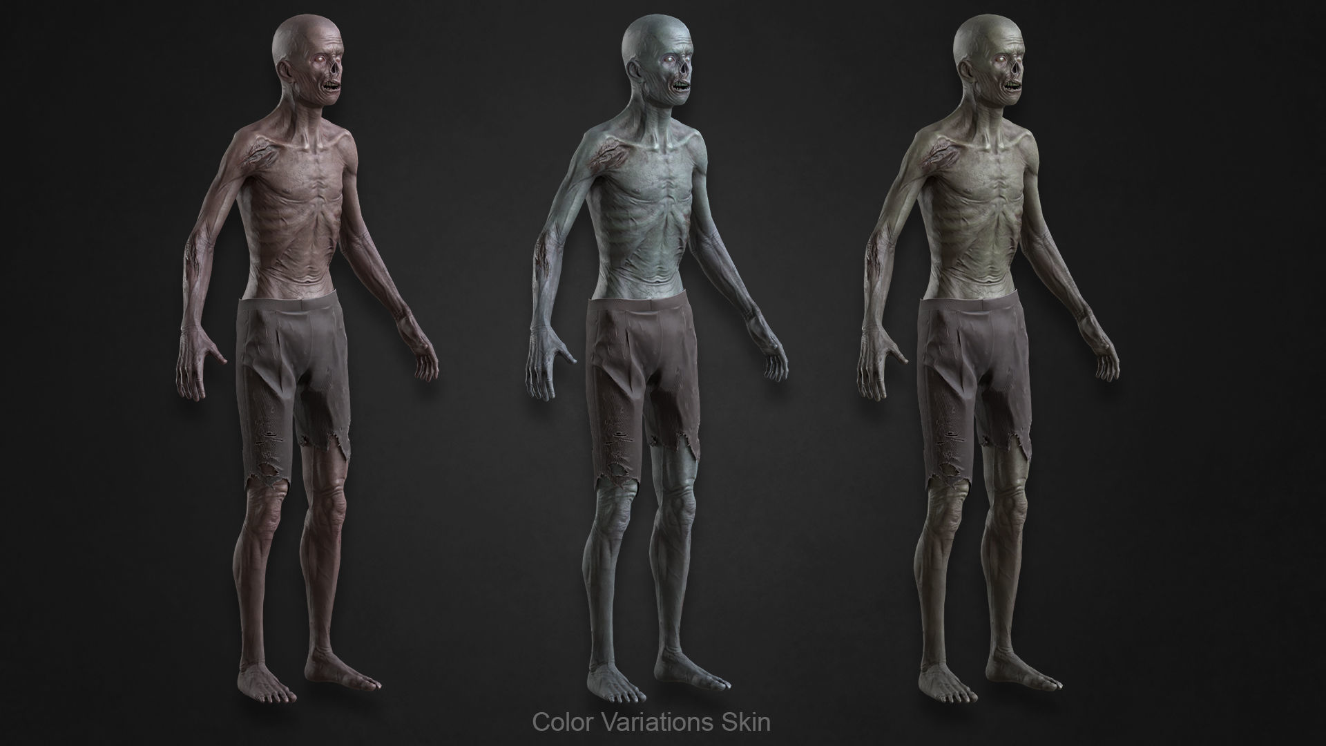 3D model Zombie in Pants VR / AR / low-poly | CGTrader