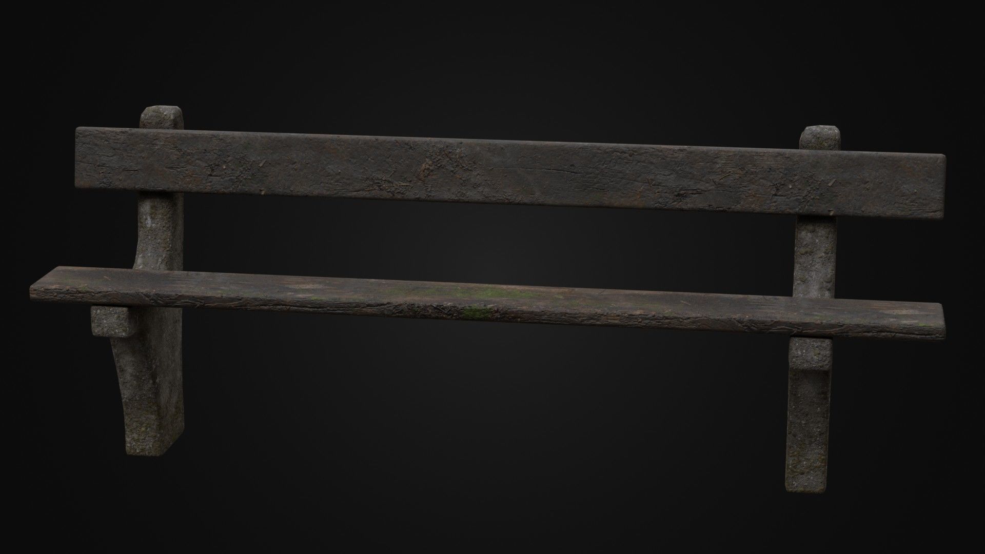 3D model Old Dirty Soviet Bench 01 VR / AR / low-poly | CGTrader
