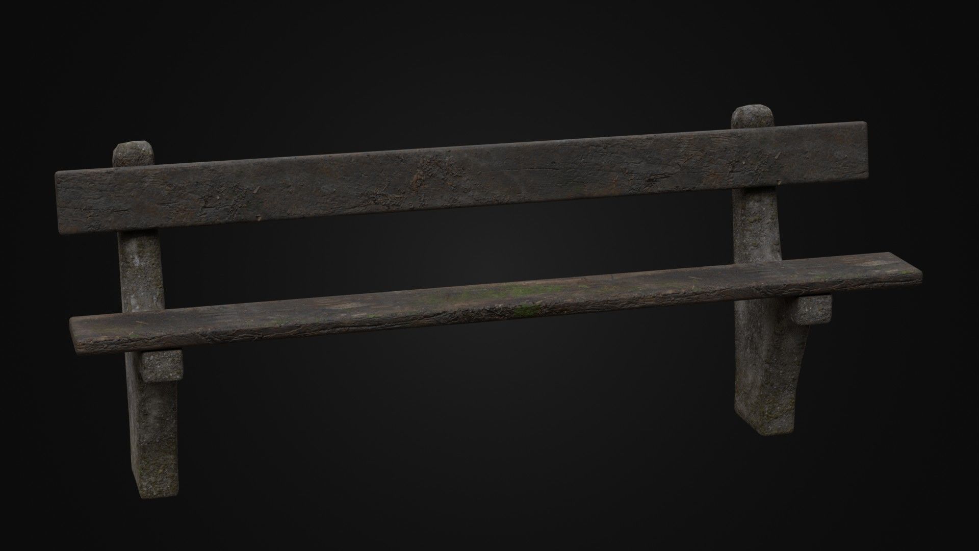3D model Old Dirty Soviet Bench 01 VR / AR / low-poly | CGTrader