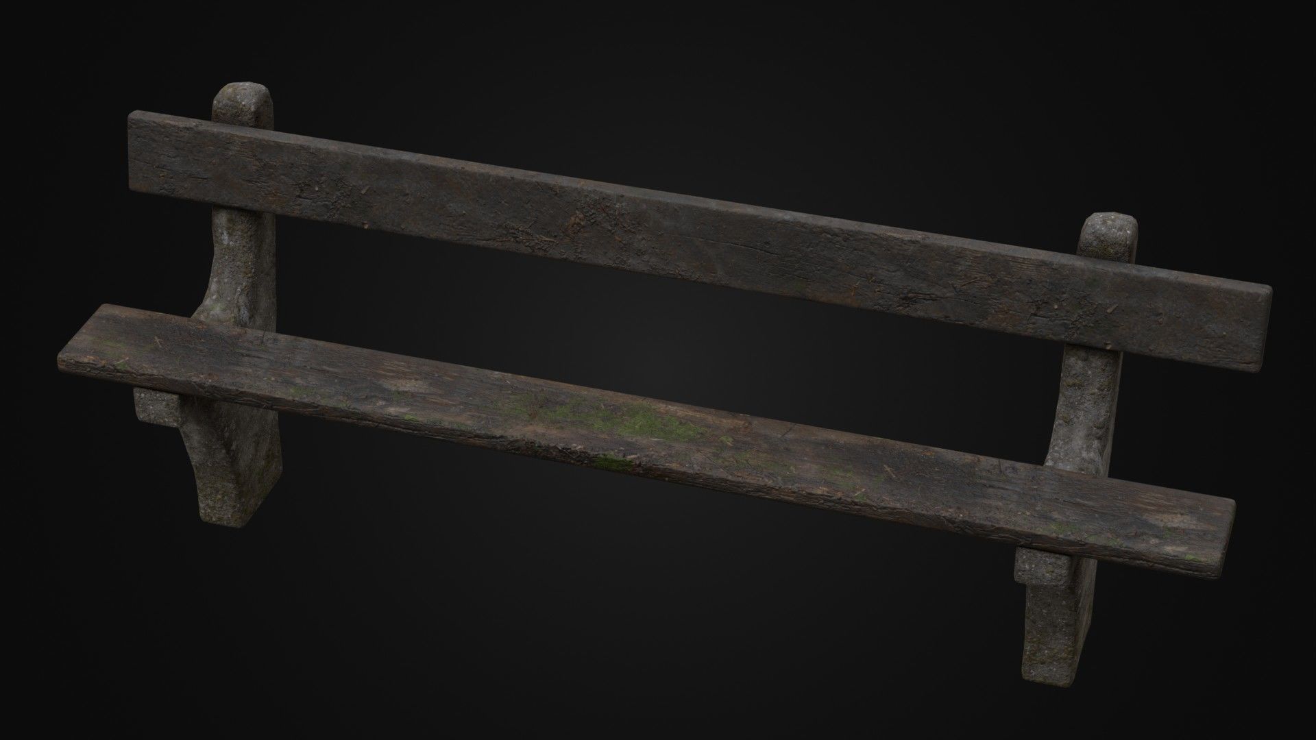 3D model Old Dirty Soviet Bench 01 VR / AR / low-poly | CGTrader